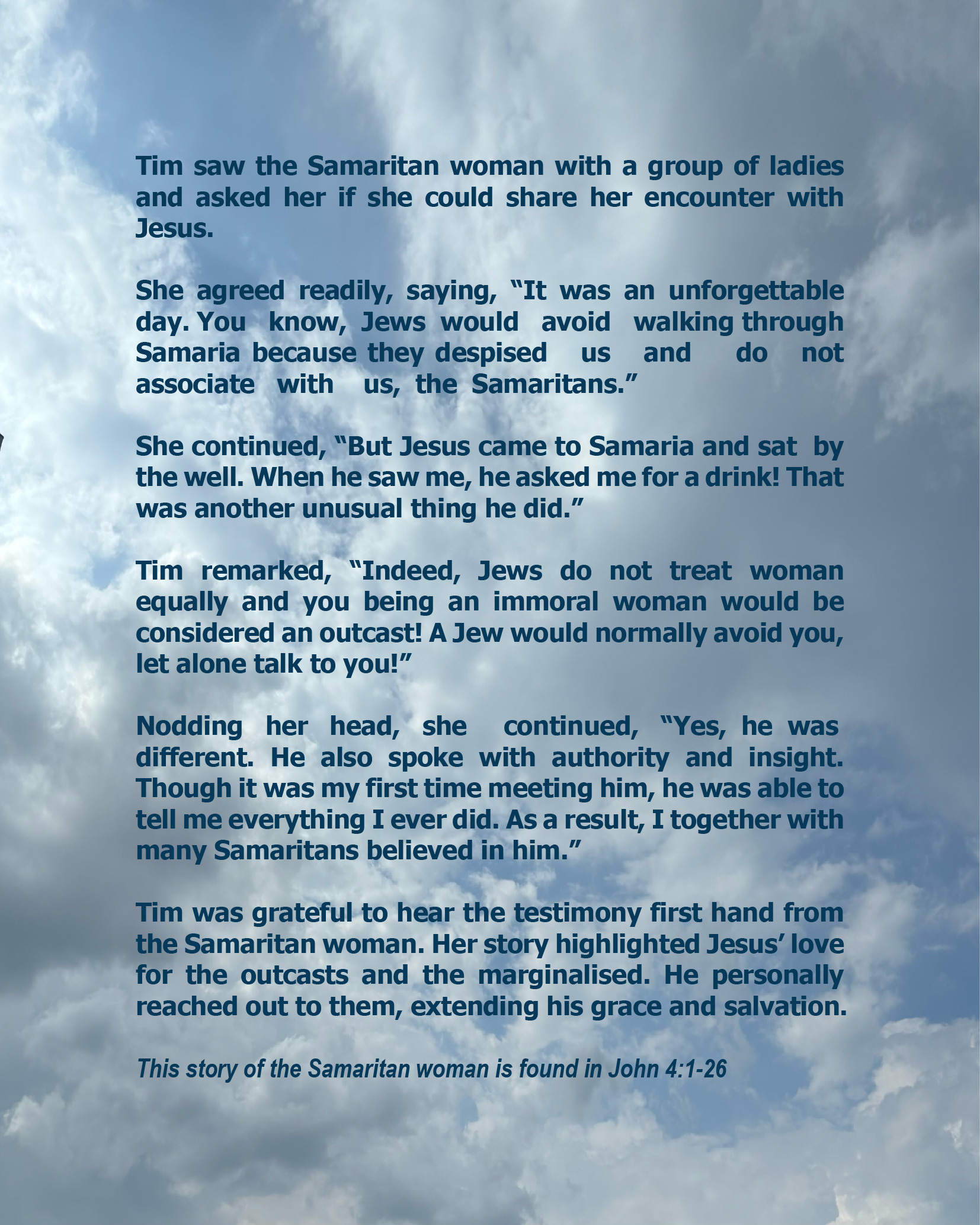 One Day in Heaven With the Samaritan Woman
